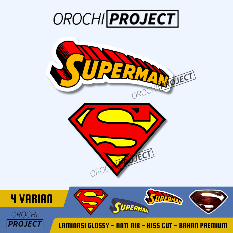 SUPERMAN DC Brand Logo Sticker Vinyl Glossy Waterproof HP Laptop ...