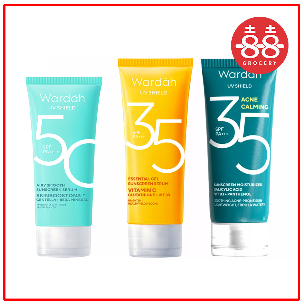 Wardah UV Shield Sunscreen SPF 35 SPF 50 Sunscreen Airy Smooth ...