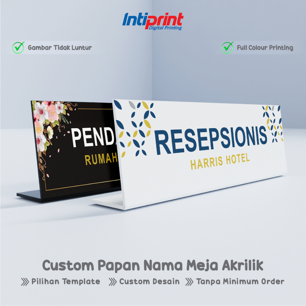 Custom UV Print Acrylic Table Name Plate - Custom Design Acrylic Table ...