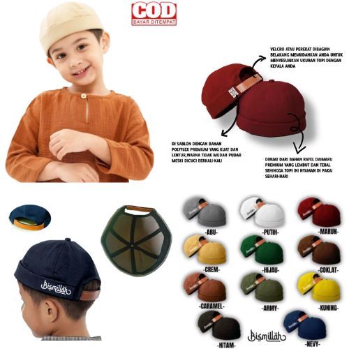 Children's Hat Miki Hat CALLIGRAPHY BISMILLAH PECI MIKIHAT UAS PECI ...