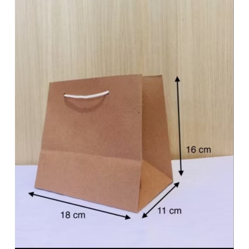 Pia brown plain paper bag size 18 x 11 x 16 (LxWxH) | Shopee Philippines