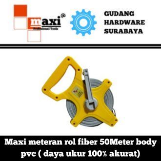 Maxi meter fiber roller 50 meters pvc body (100% accurate measuring ...