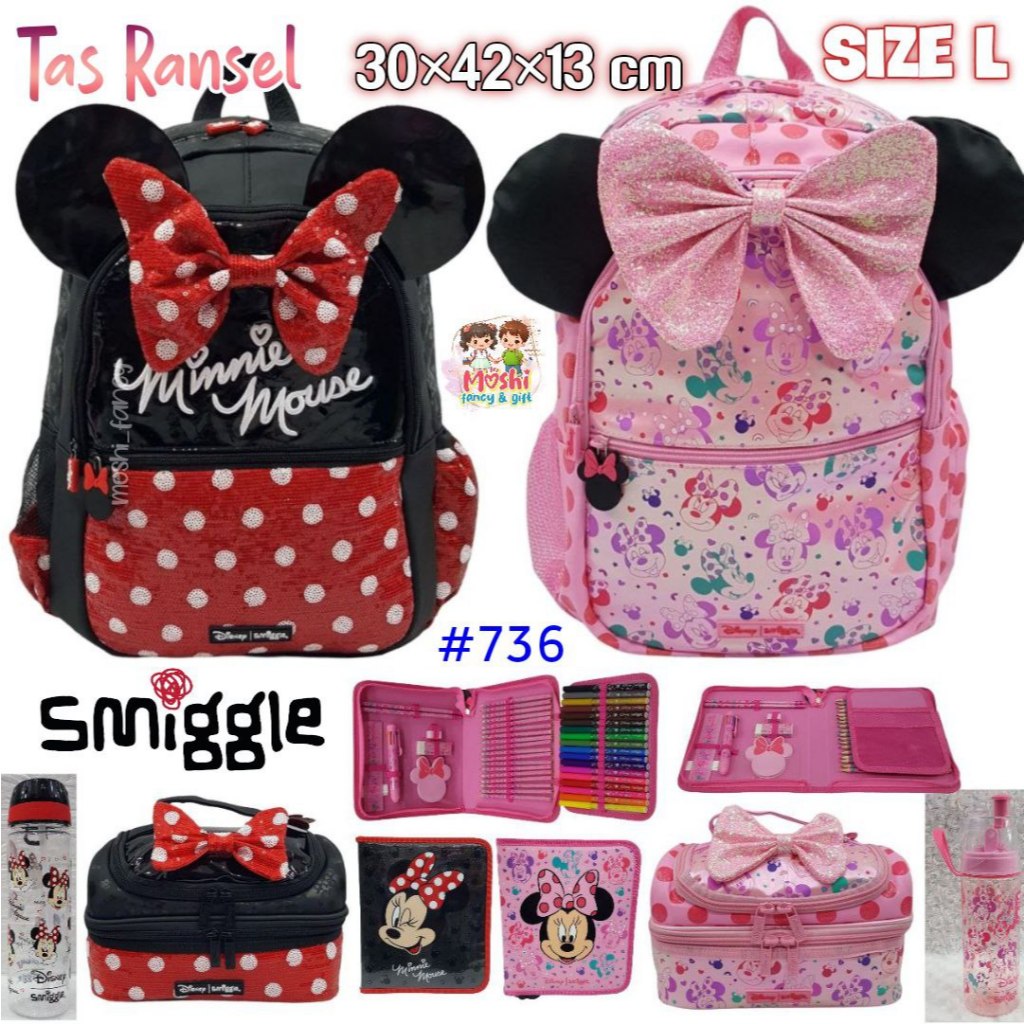 Disney Minnie Backpack Smiggle Bag / Disney Minnie Smiggle School Bag ...
