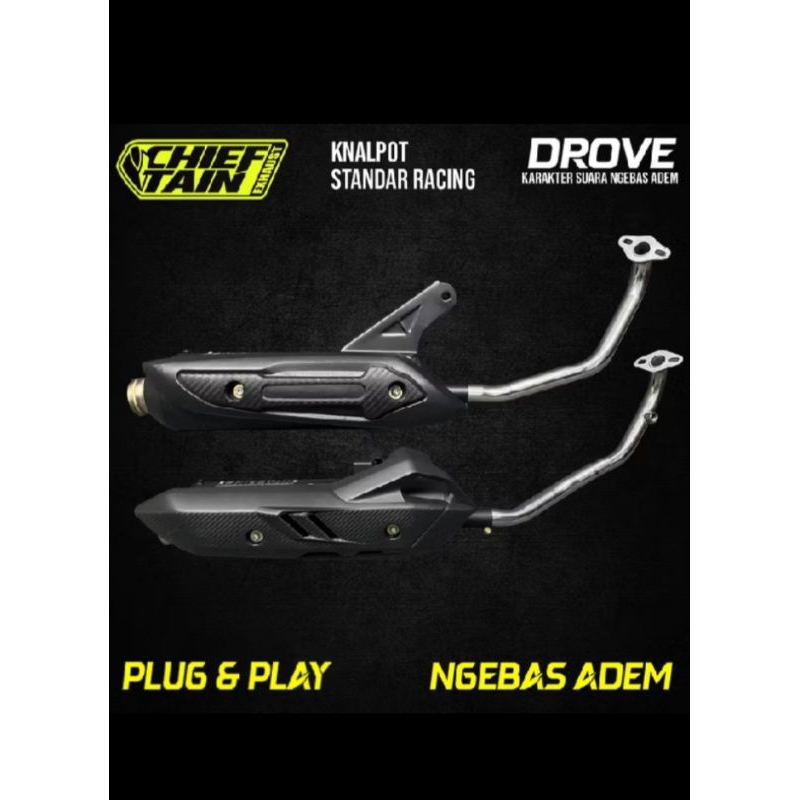 Shijiro racing STD exhaust Beat/delux/fi/street Vario 110 125 150 Mio ...