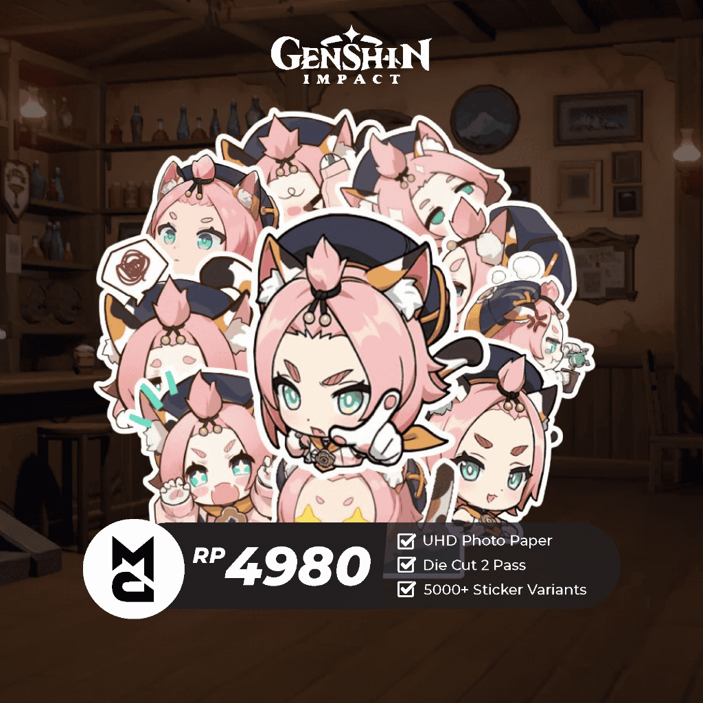 HP Genshin Impact Diona Sticker Cute Aesthetic Anime Sticker Cell Phone ...