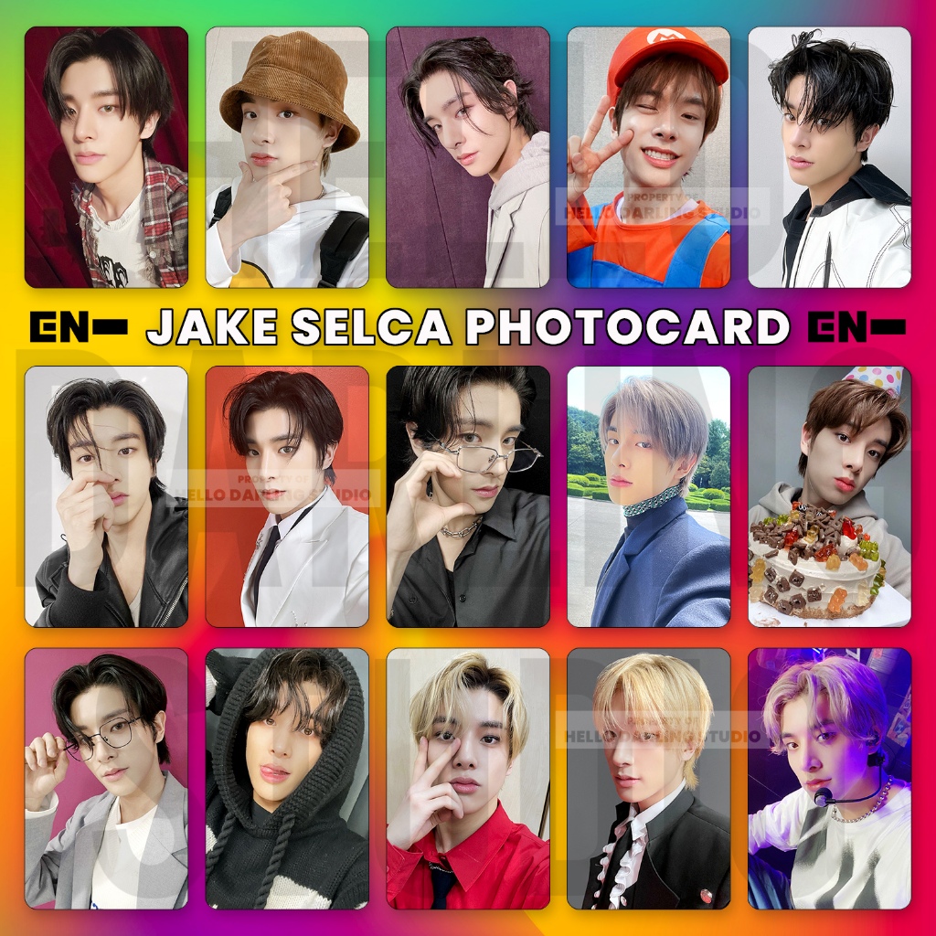10 Pcs ENHYPEN Jake Sim Selca Photocard set. Unofficial. Fan Made ...