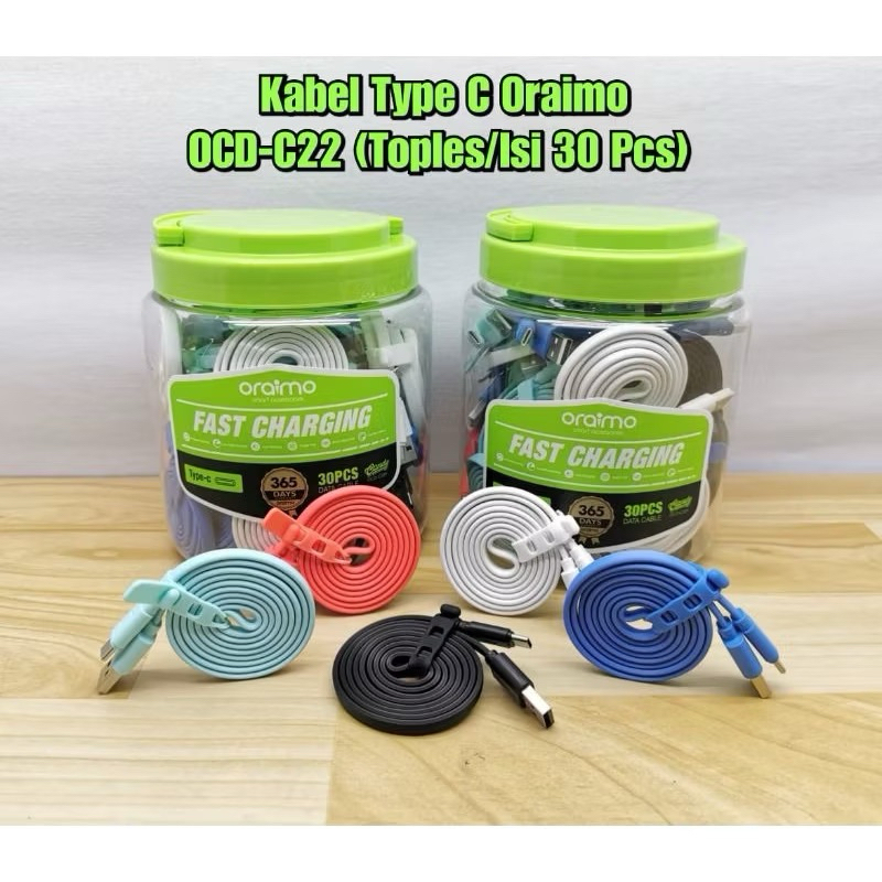 Oraimo Type C Fast Charging Cable 1 Meter OCD-C22P Data Cable 1 Jar ...