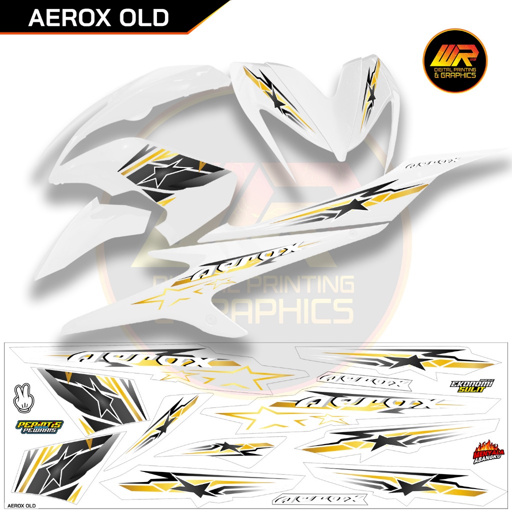 Aerox Old Simple Star Striping, Clear Transparent Material, Old Aerox ...