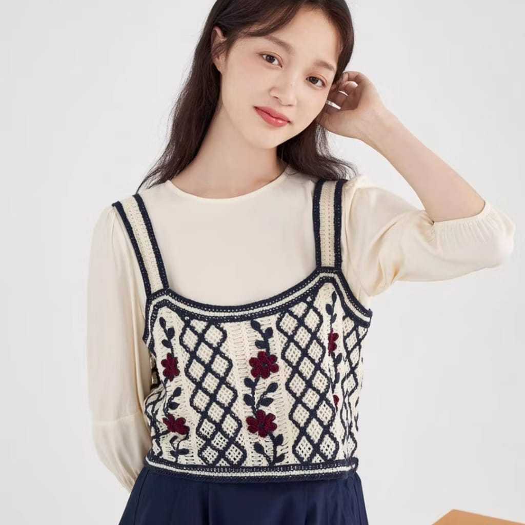Retro VINTAGE FLOWER VEST | Shopee Philippines