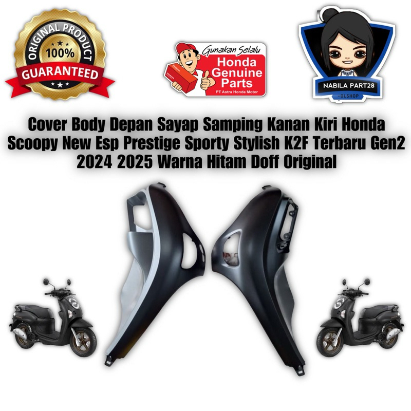 HITAM Lr Front Cover Front Body Cover Front Hood Wing Left Right Honda ...