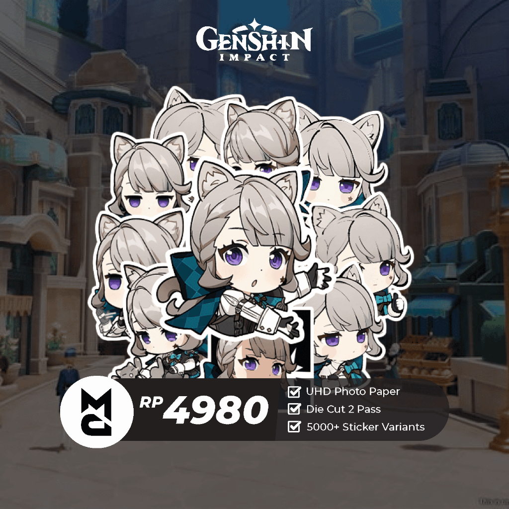 HP Genshin Impact Lynette Sticker Cute Aesthetic Anime Sticker Cell ...
