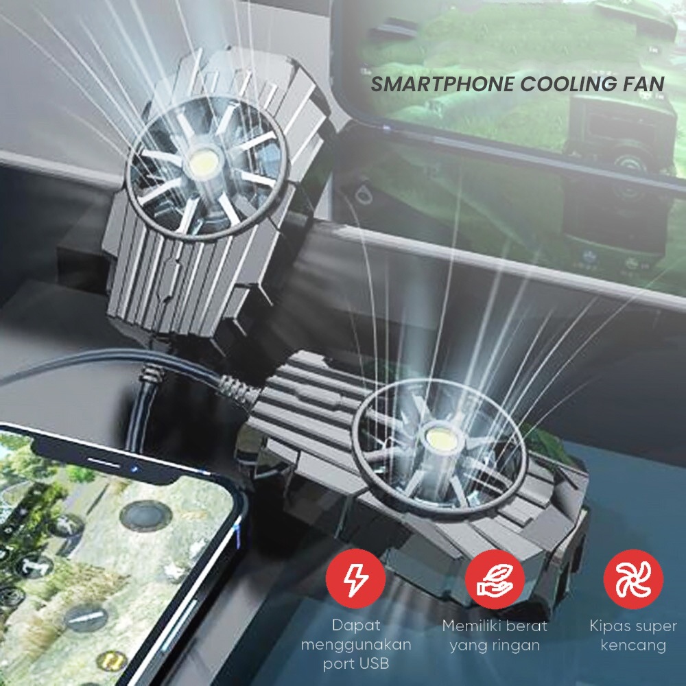 Taffgo Smartphone Cooling Fan Gaming Cooling Fan - G6 - Black | Shopee Philippines