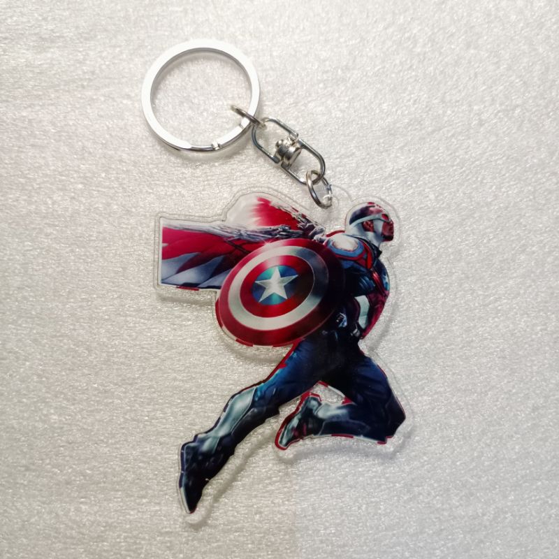 GANTUNGAN Captain America Brave New World acrylic keychain / Captain ...