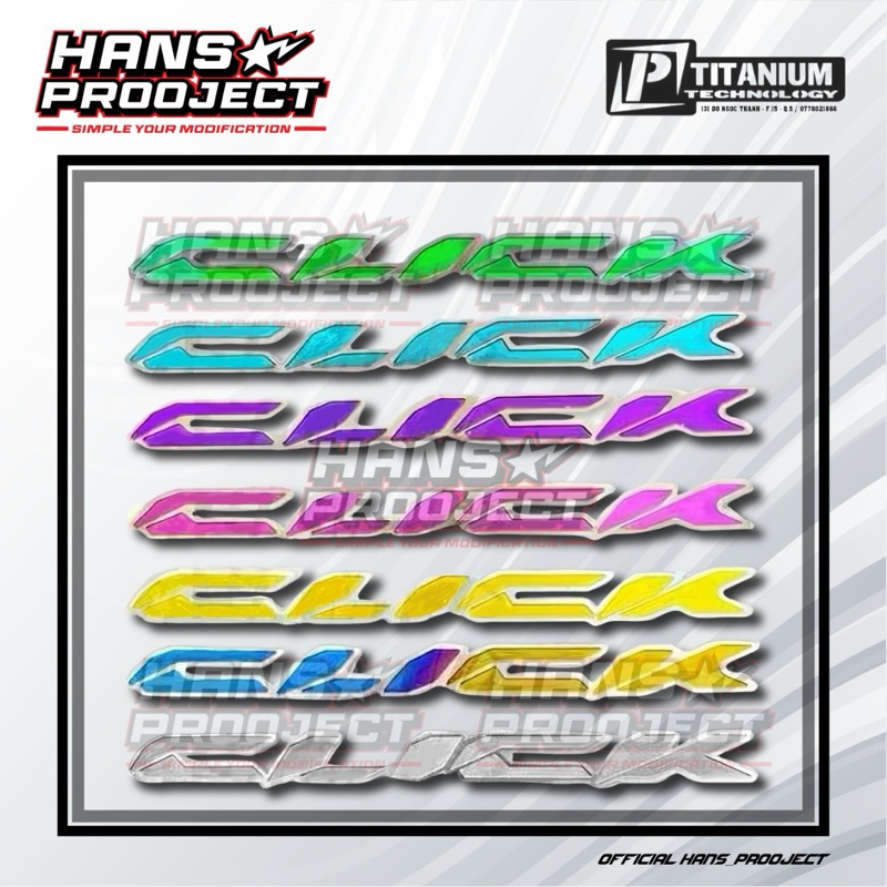 Titanium Body Logo Emblem Vario 125 150 beat Scoopy Aerox Mio Nmax ...