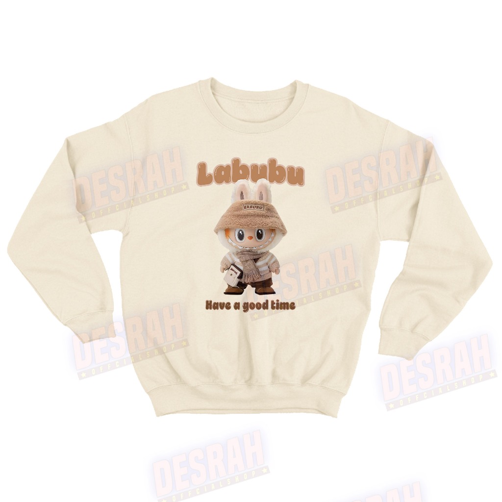 Sweatshirt basic korean Lisa bone Labubu Version HAVE A GOOD TIME ...