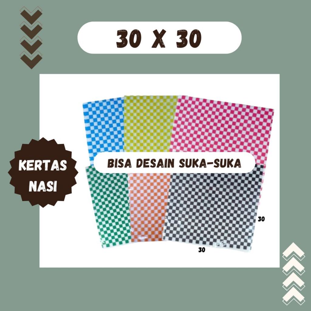 Rice Paper Box 30x30 Chess Fill 100 Chess Wrap Burger Papperwrap Kebab ...