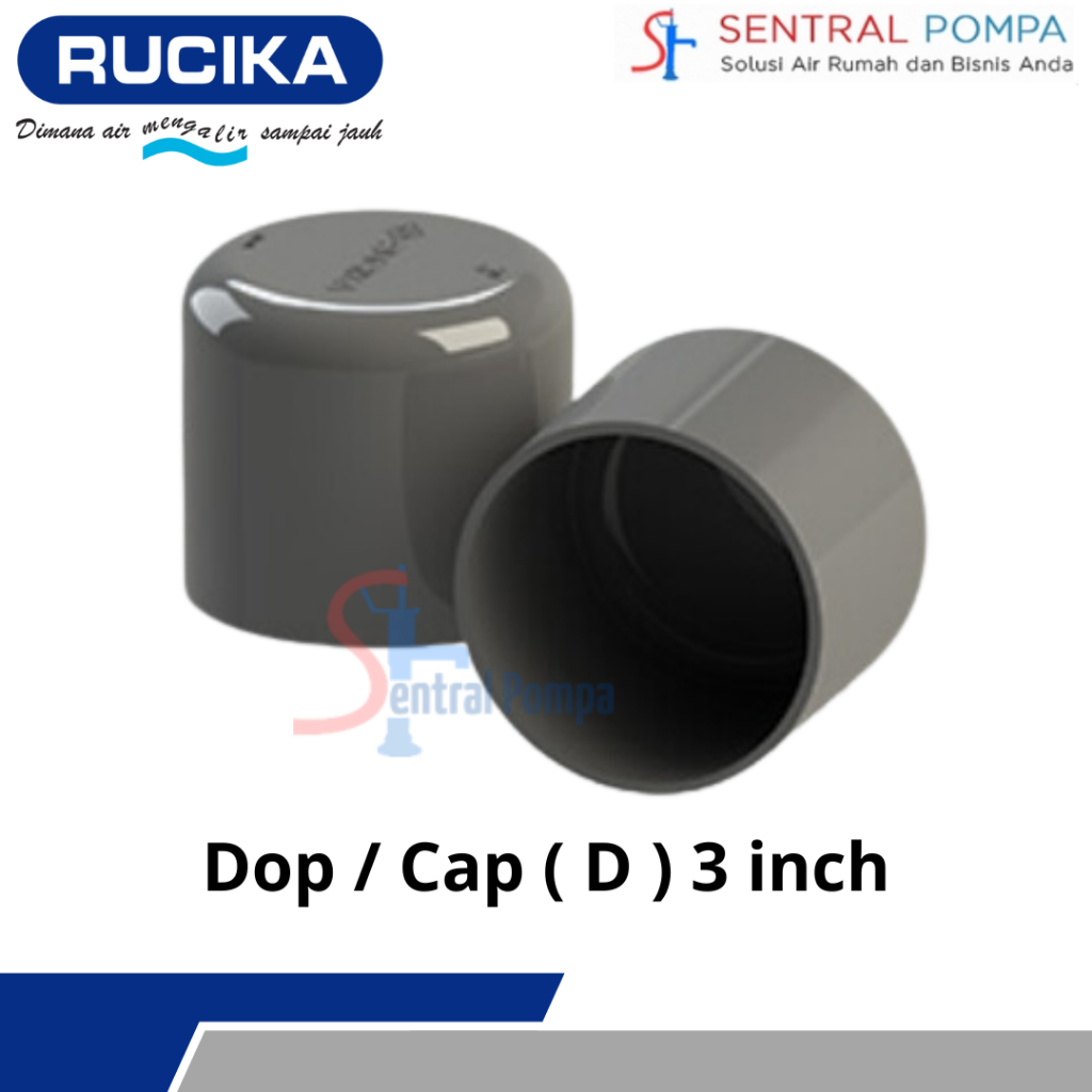 Dop / Cap PVC Rucika D 3" Plain Pipe Cap Standard size JIS 3 inch ...
