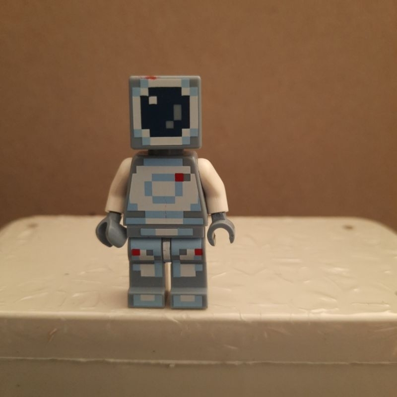 Minifigure Original Lego Minecraft Skin 4 Pixelated Blue Spacesuit Dark ...
