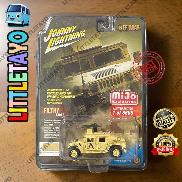 Johnny Lightning Military Outfit Humvee H2 Hummer Cream Off Road Jeep ...
