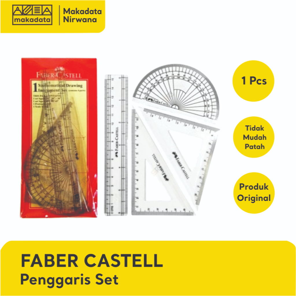Faber CASTELL RULER / LINE MATHEMATICS SET (1 PCS) | Shopee Philippines