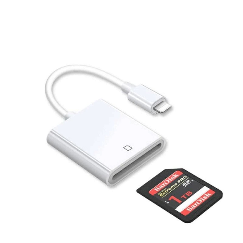 Lightning to SD Card/TF Memory Card Reader Camera Converter Adapter TF ...