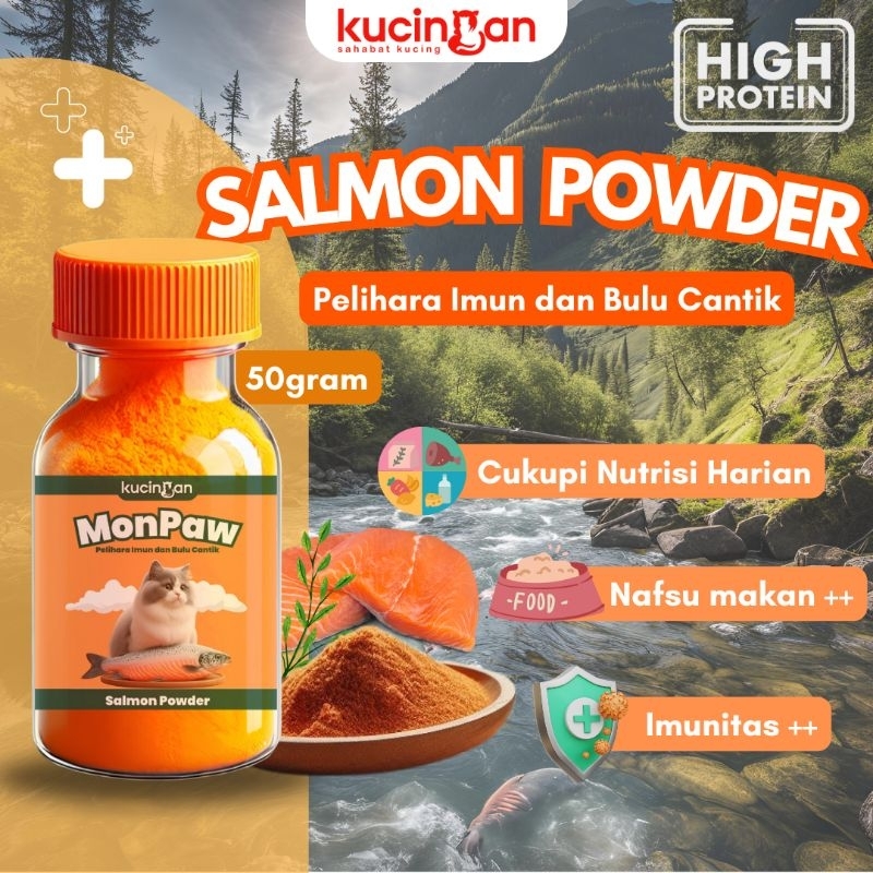Monpaw Salmon Powder Catan Salmon Powder High Protein Vitamin Cat Fish ...
