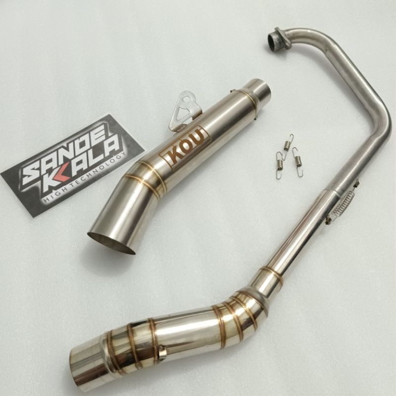 Kou mahachai SUPER open spec pipe 1set and big elbow for tmx 125 tmx ...