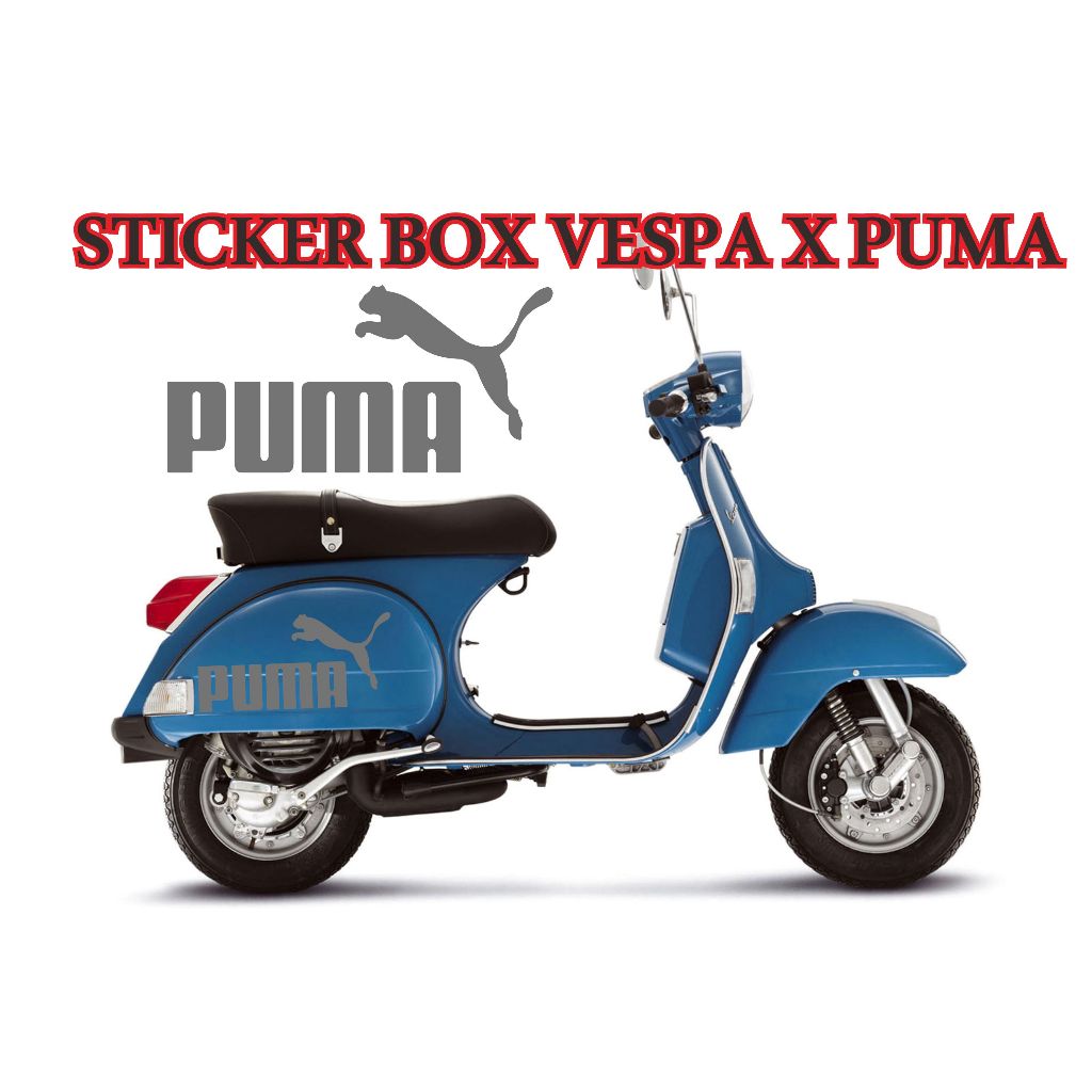 STICKER BOX VESPA 2 STROKE X PUMA CUSTOM CUTTING REFLECTIVE STICKER ...