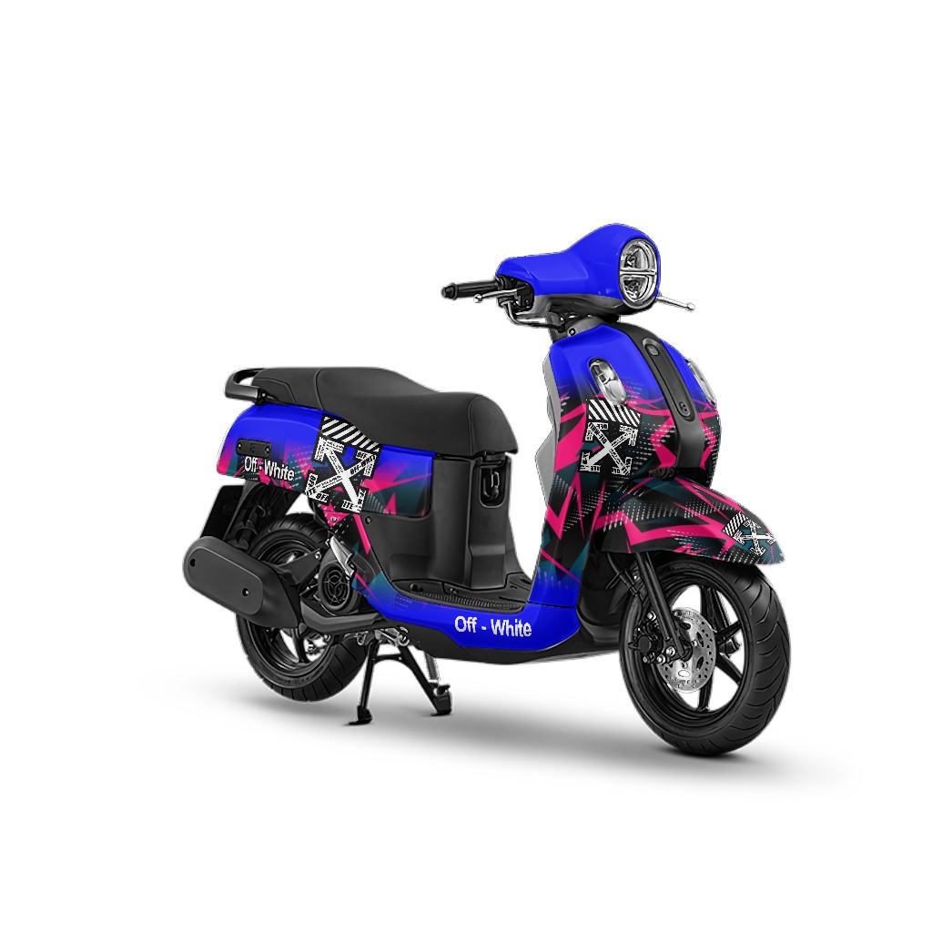 010 Yamaha Fazzio Full Body Decal Sticker - Yamaha Fazzio OFF WHITE ...