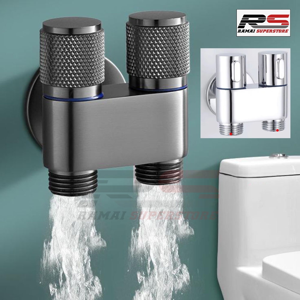 Stop Faucet Double New Design Elegant Stainless | Shopee Philippines