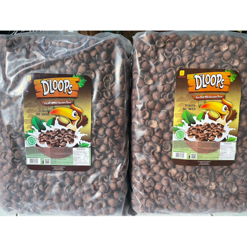 D'loops Fruit and Chocolate Flavored Cereal / Choco Crunch D'LOOPS 1kg ...