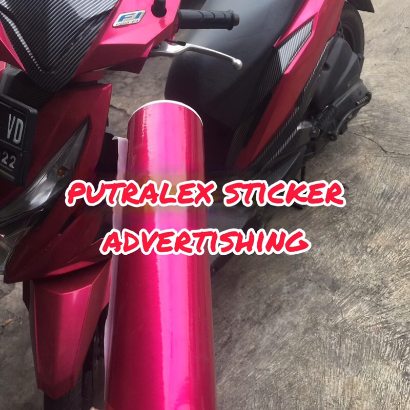 Skotlet Sticker pink magenta candy metallic dark pink Sticker | Shopee ...