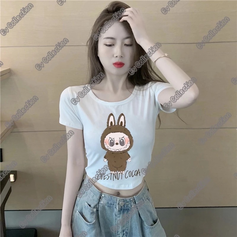 Crop Top Tops For Women Labubu Viral Teens Adults | Shopee Philippines