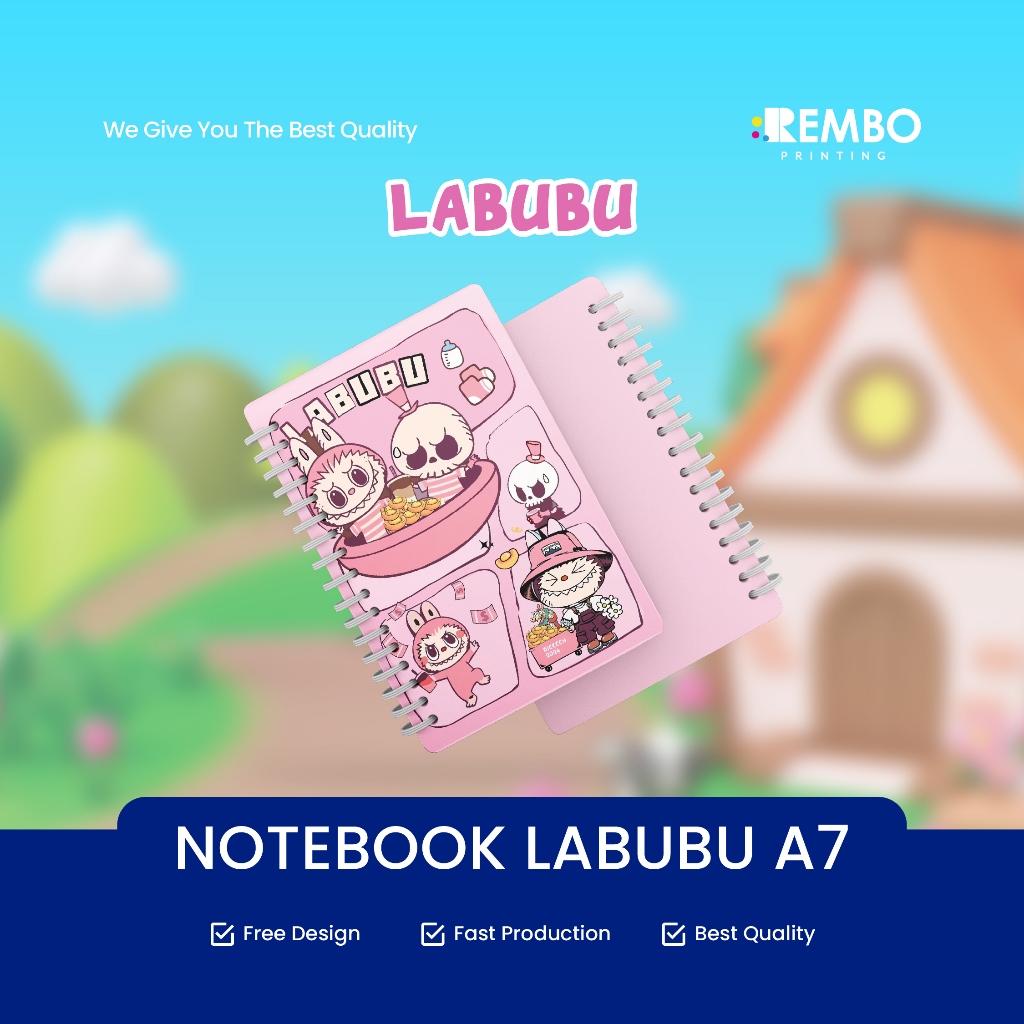 Mini NOTEBOOK A7 LABUBU Edition/RING Note Book/LABUBU RING Writing Book ...