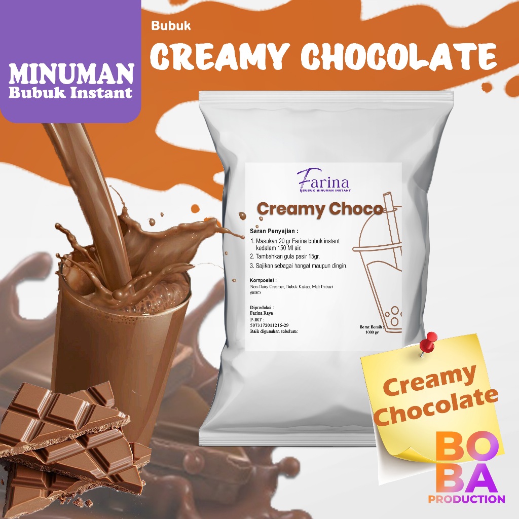 Creamy Chocolate Drink Powder 500gr - Powder Farina Assorted Flavors ...