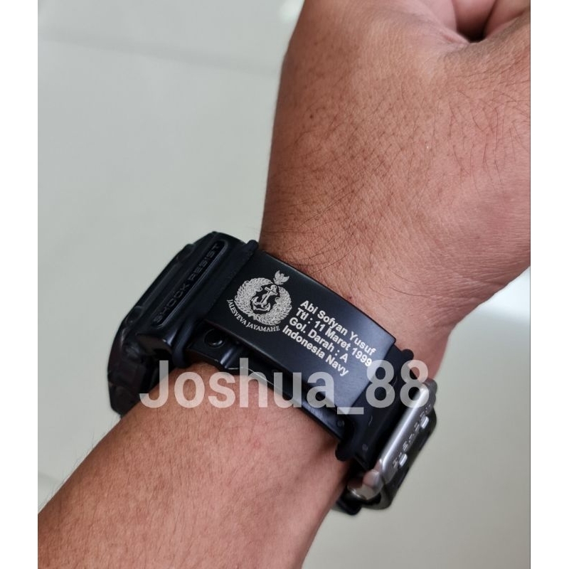 Id Tag Watch - Custom Military Patriot Tag Engraved with TNI AL Logo ...