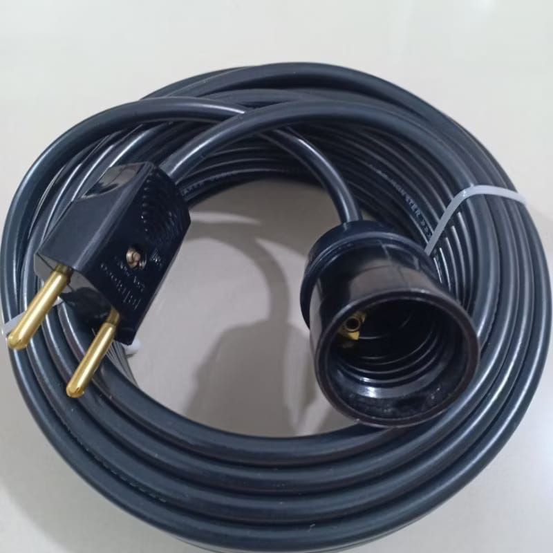 BROCO FITTING HANGING LAMP LONG BLACK CABLE 10 METERS (bonus led light ...