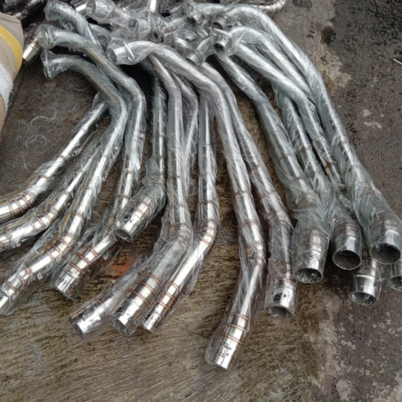Big elbow stainless 51mm pipe Open Tmx 125/155 Tmx 150 supremo Rusi tc ...