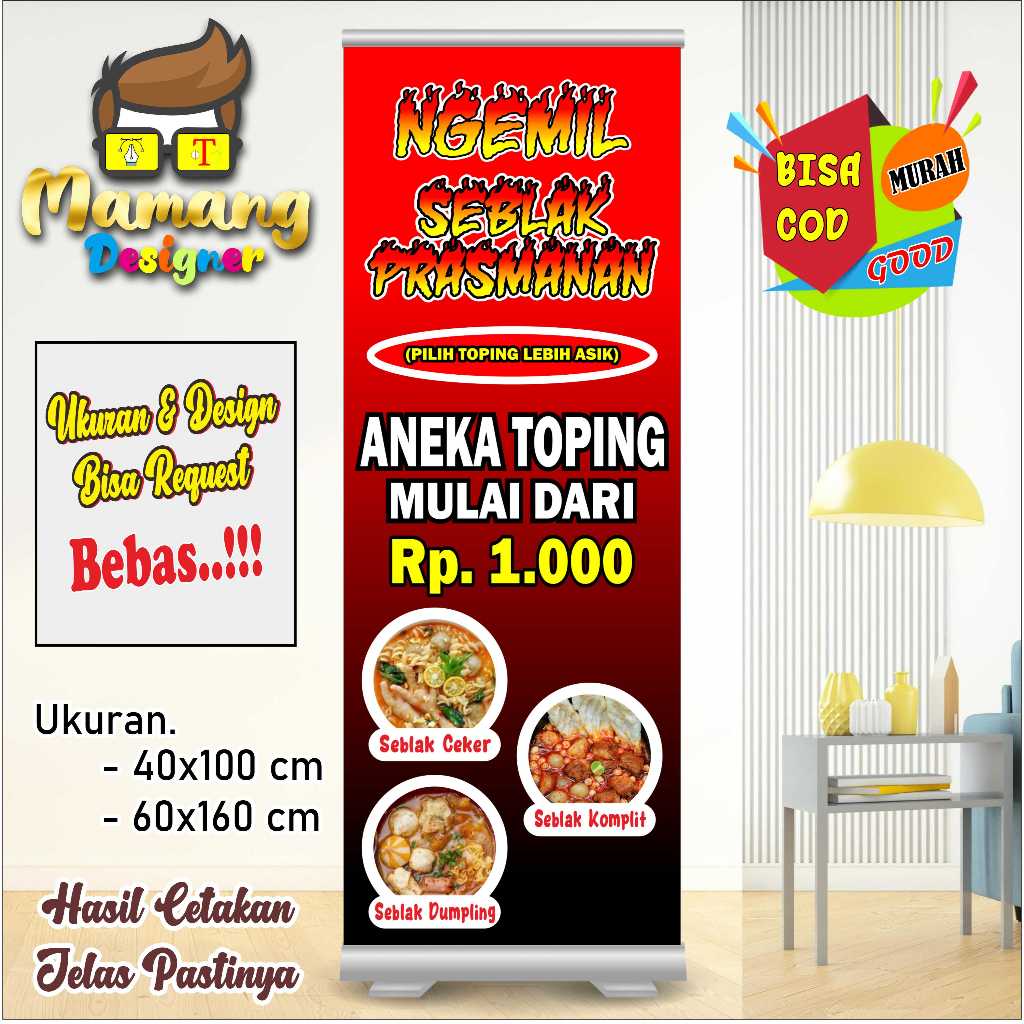Custom Banner for Children's Snacks Seblak Buffet bb | Shopee Philippines