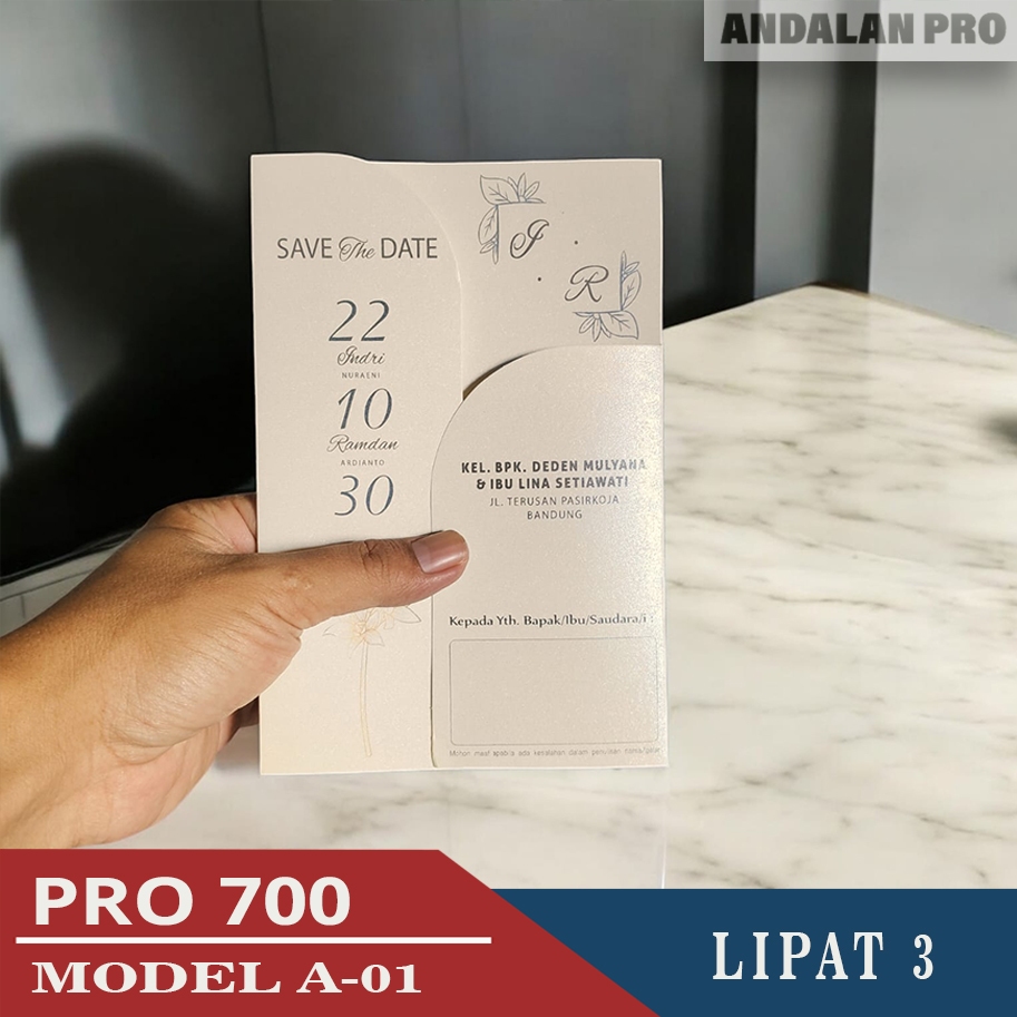 Pro 700-fold 3-fold Model A-01 Jasmine Light Cream - Print Wedding ...