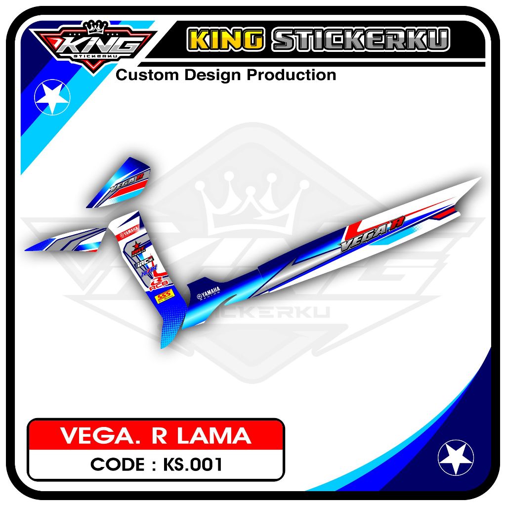Old Vega R Sticker - Old Vega R Standard Striping Sticker with Racing ...