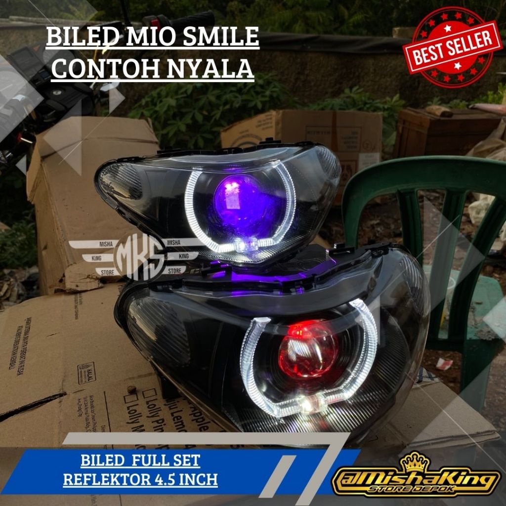 MIO SMILE BILED LIGHTS 4.5 FULL SET REFLECTORS | Shopee Philippines