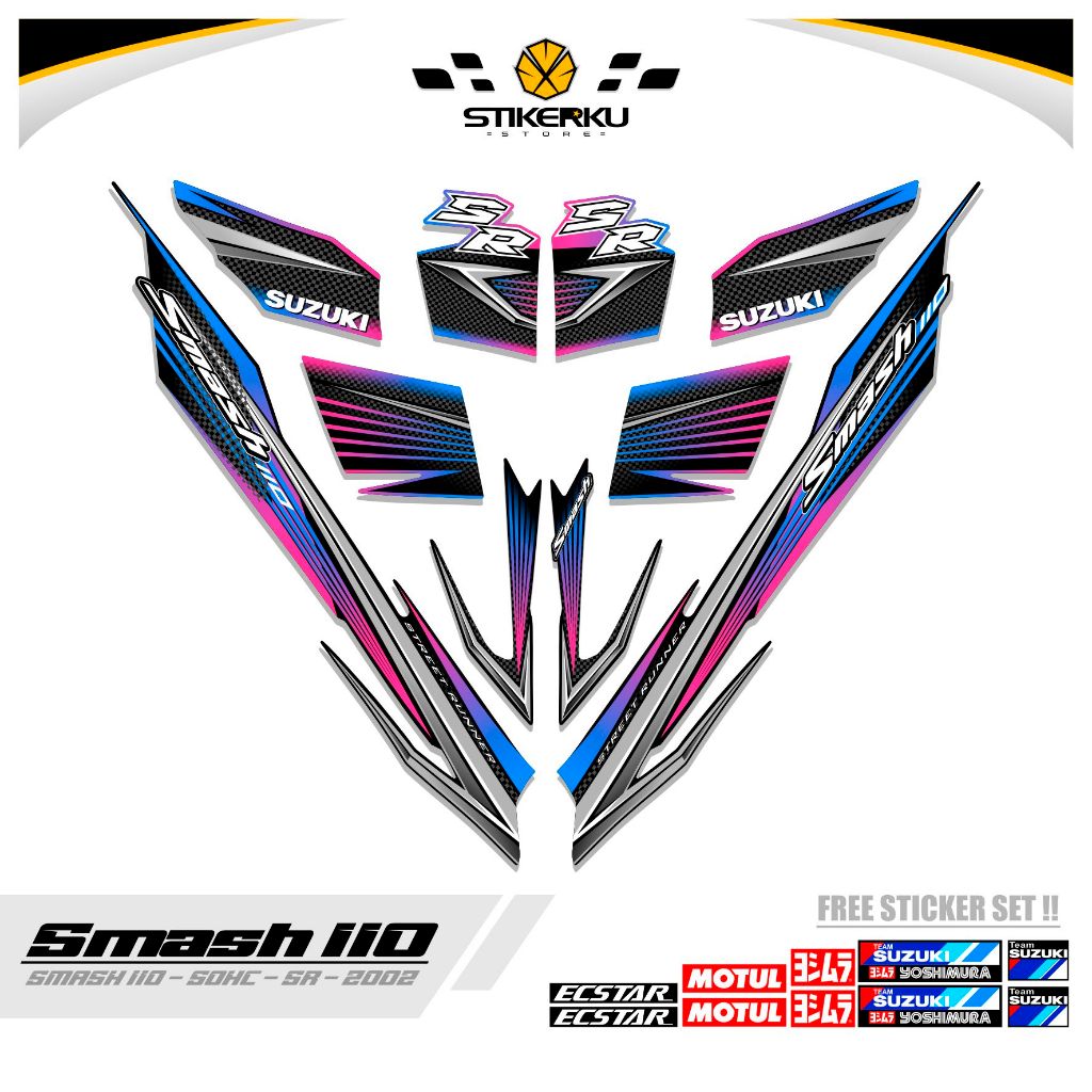 Sticker SMASH 110 R / MTF 11 / STRIPING SMASH 2002 / SETIKER SR ...
