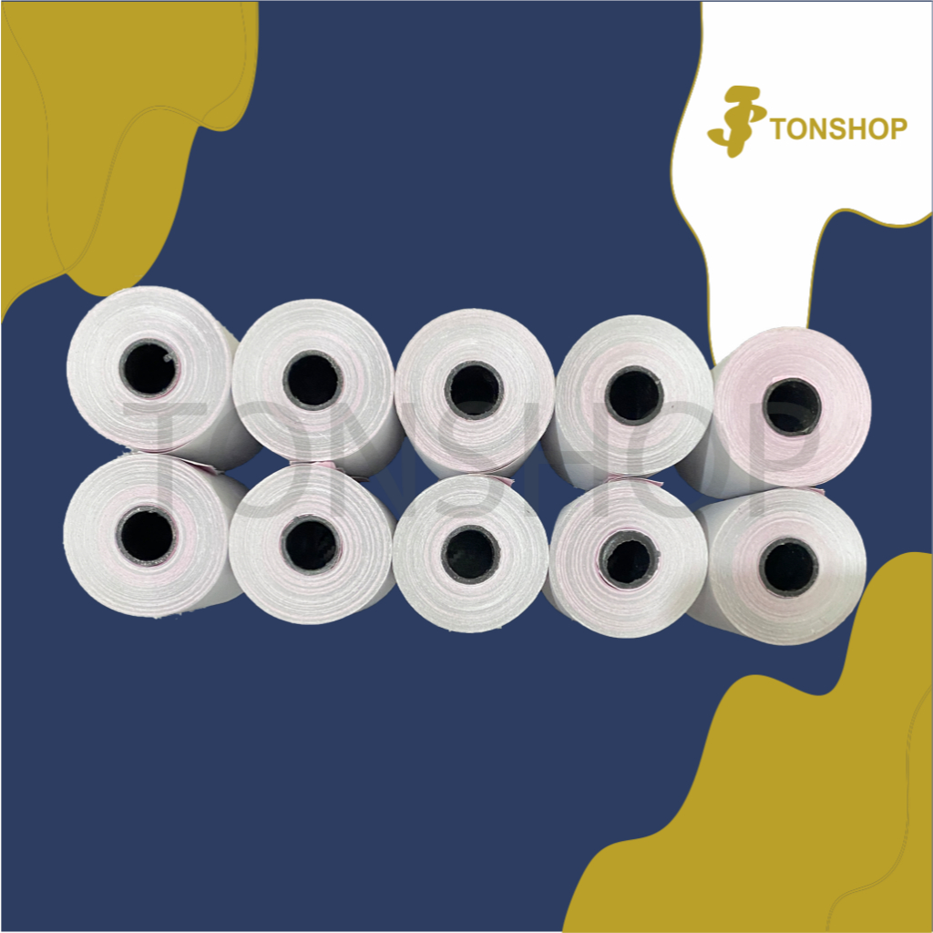1 SLOP - HVS NCR Receipt Paper Roll Cashier's Paper 2PLY 75x65mm POS ...