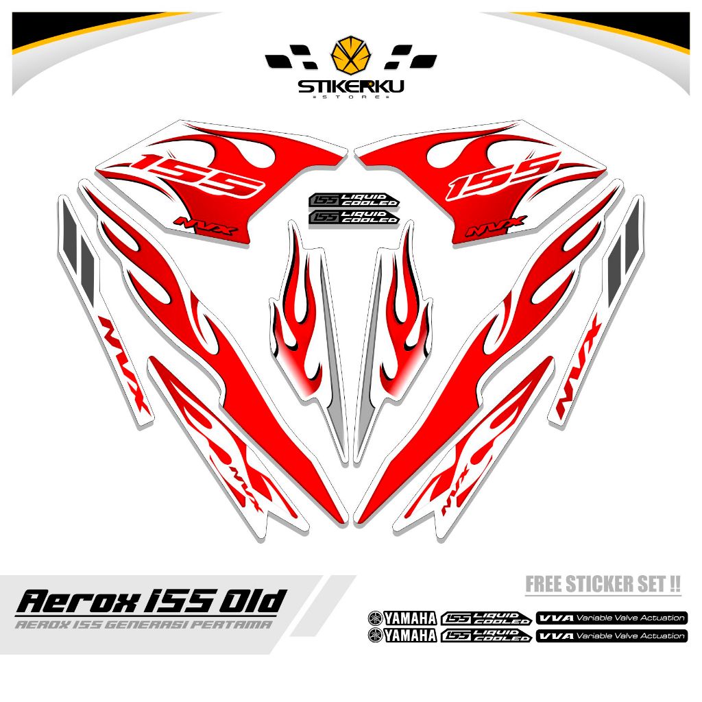 AEROX 155 OLD STICKERS MTF 71/S OLD AEROX STRIPING/S FIRST AEROX ...