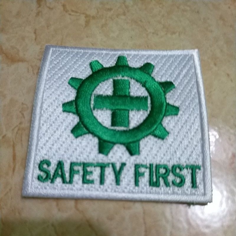 Embroidered SAFETY FIRST logo | Shopee Philippines