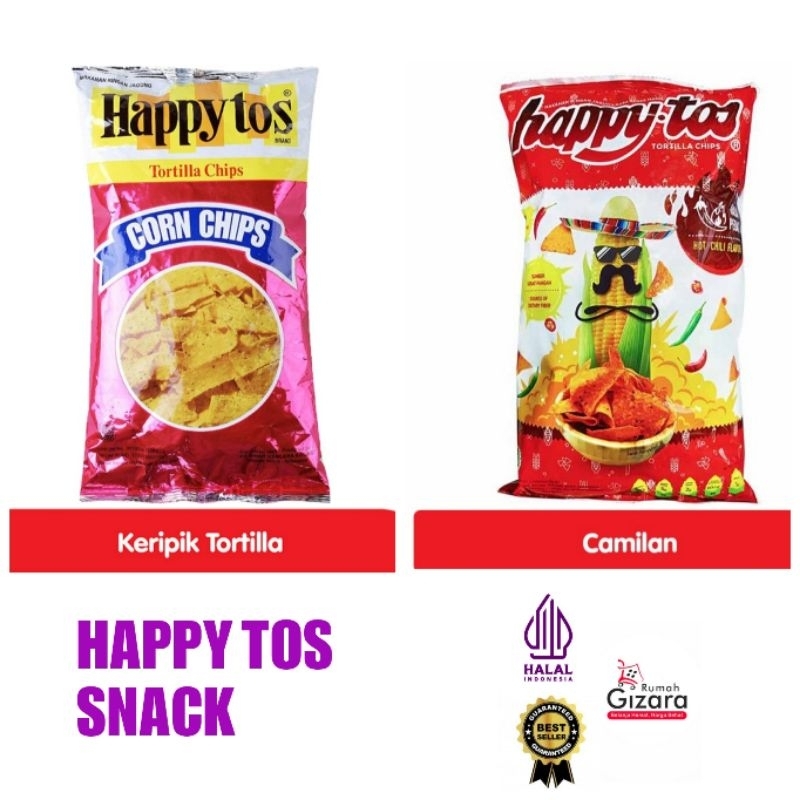 MERAH Happytos Snack Red Tortilla Chips 140 Grams Happy Tos Corn Chips ...