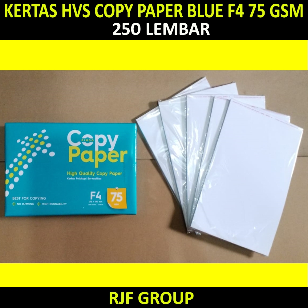 Hvs COPY PAPER BLUE FC 75 F4 250 SHEETS | Shopee Philippines