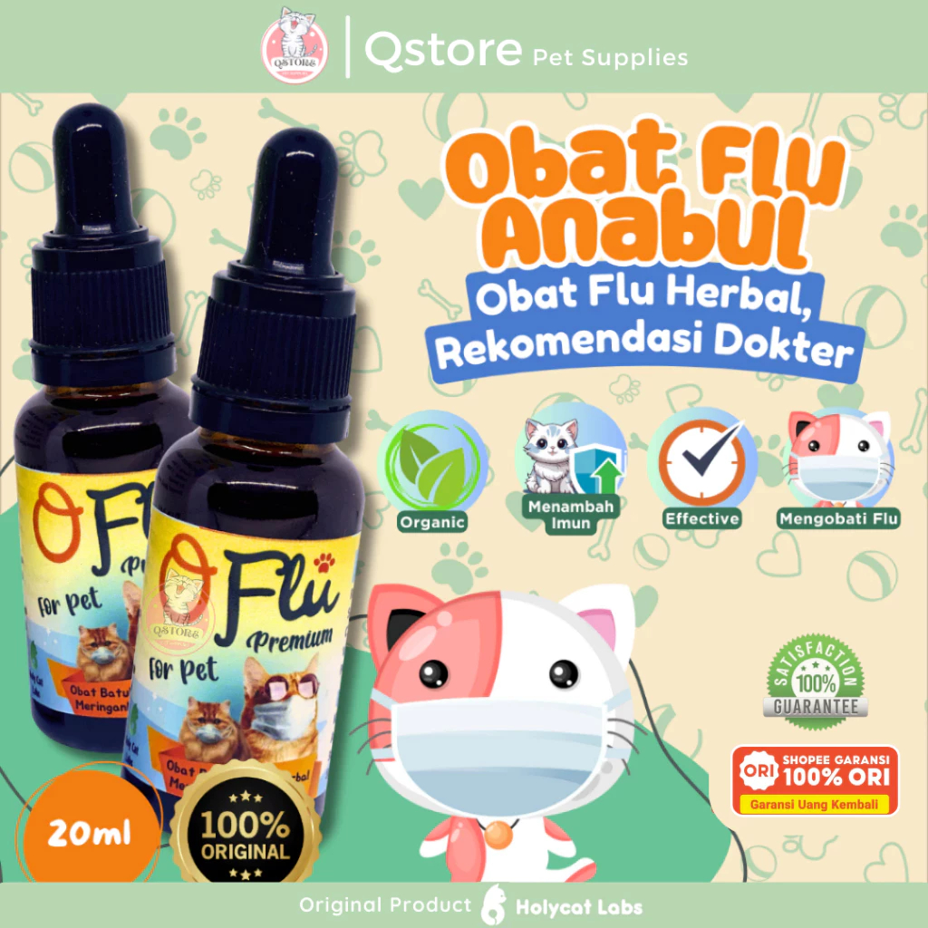 Oflu Herbal Animal Cough and Flu Medicine 20ml Premium Flu Drops for ...
