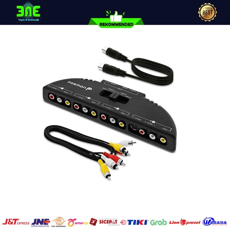 Av Selector Switcher Selector Switch 4in1 4 Input 1 Output RCA S Video ...